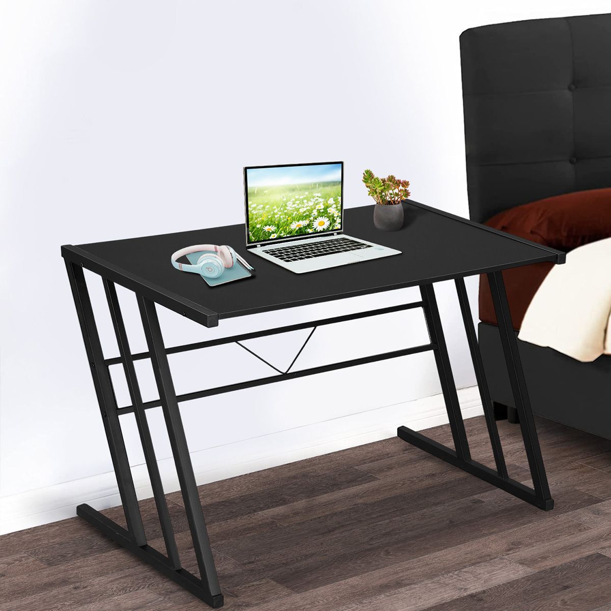 Z Shaped Leg Computer Desk Home Office Gaming Desk Study Writing Work ...