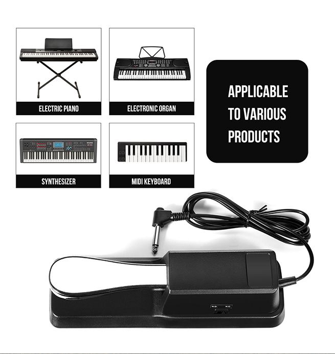 Universal Sustain Pedal for Electronic Keyboard Piano Organ Synth ...