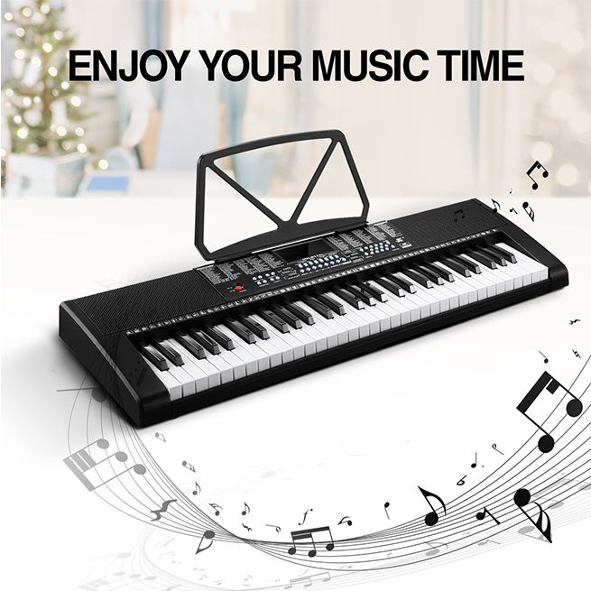 Melodic Electronic 61-Lighted Key Piano Keyboard 24 Demo Songs USB ...