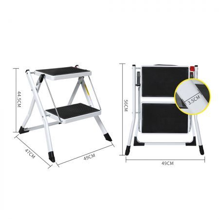 Double Folding Caravan Step Portable RV Accessories Ladder Camper ...
