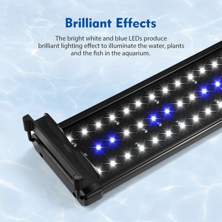 Aquarium Light Fish Tank Led Lighting Lamp White Blue for 30-50cm Fish ...