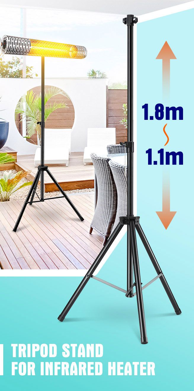 Heavy Duty Adjustable Tripod Stand for Maxkon Outdoor Infrared Heaters ...