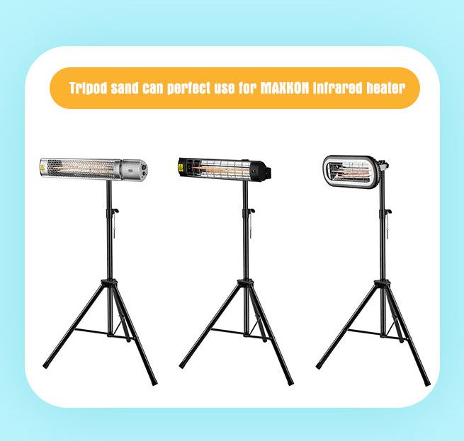 Heavy Duty Adjustable Tripod Stand for Maxkon Outdoor Infrared Heaters ...