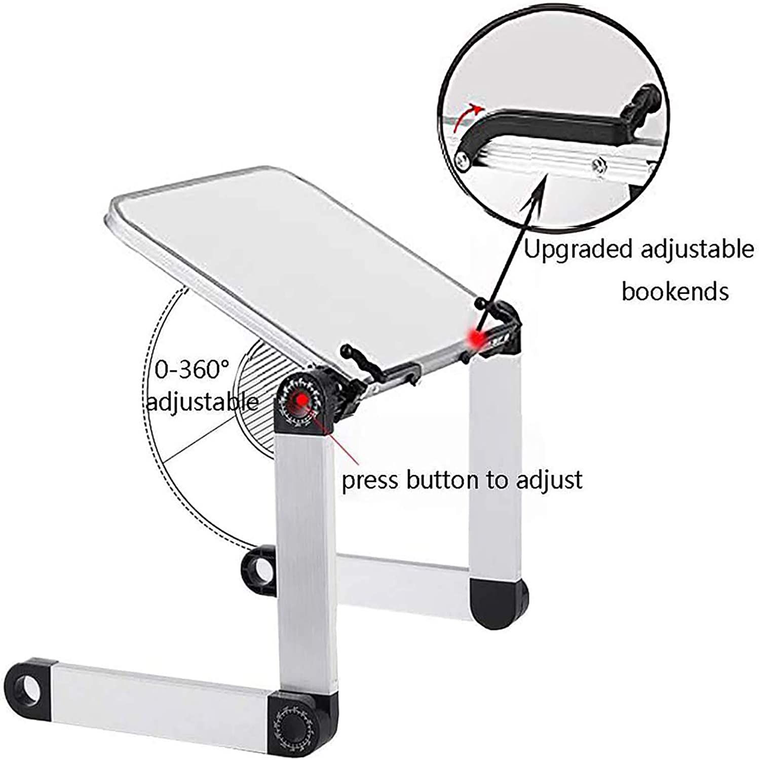 Adjustable Book Stand, Height and Angle Adjustable Ergonomic Book ...