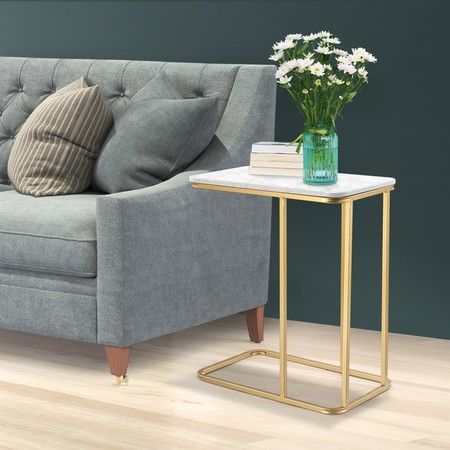 C-shaped Sofa Side Table Couch End Storage Table Living Room Bedroom ...