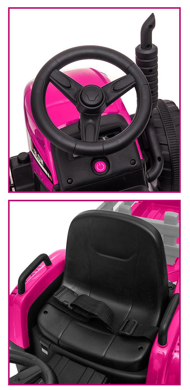 Kids Farm Tractor Electric Ride On Toys 2.4G R/C Remote Control Cars w ...