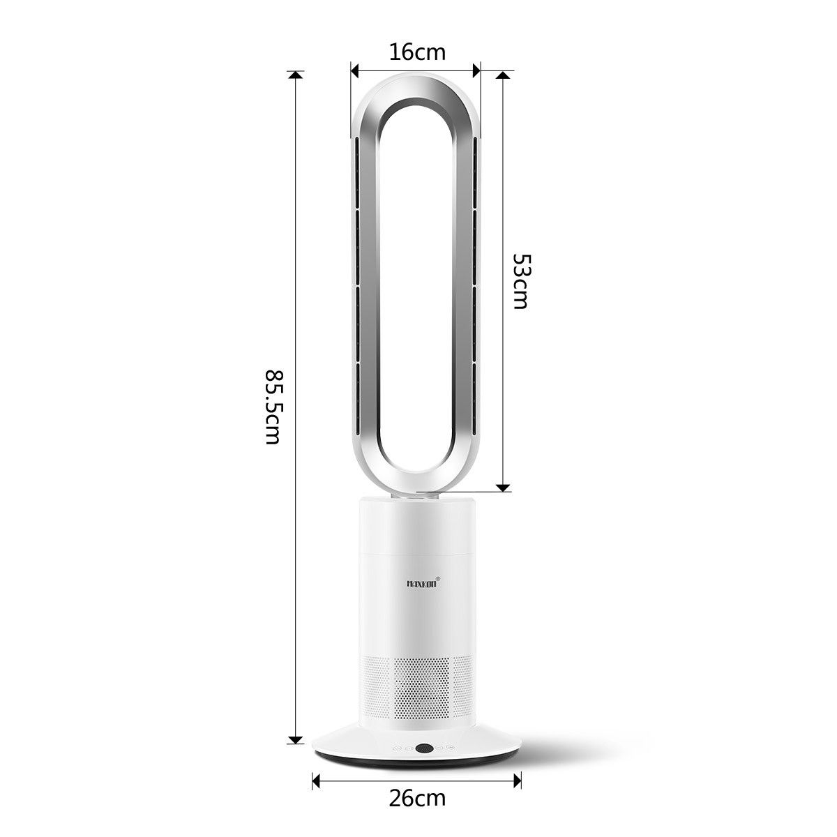 2 In 1 Tower Fan Bladeless Cool Hot Heater Oscillating Heating with LED ...