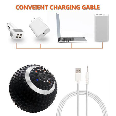 Vibrating Massage Ball 4 Speeds High Intensity Rechargeable Vibration ...