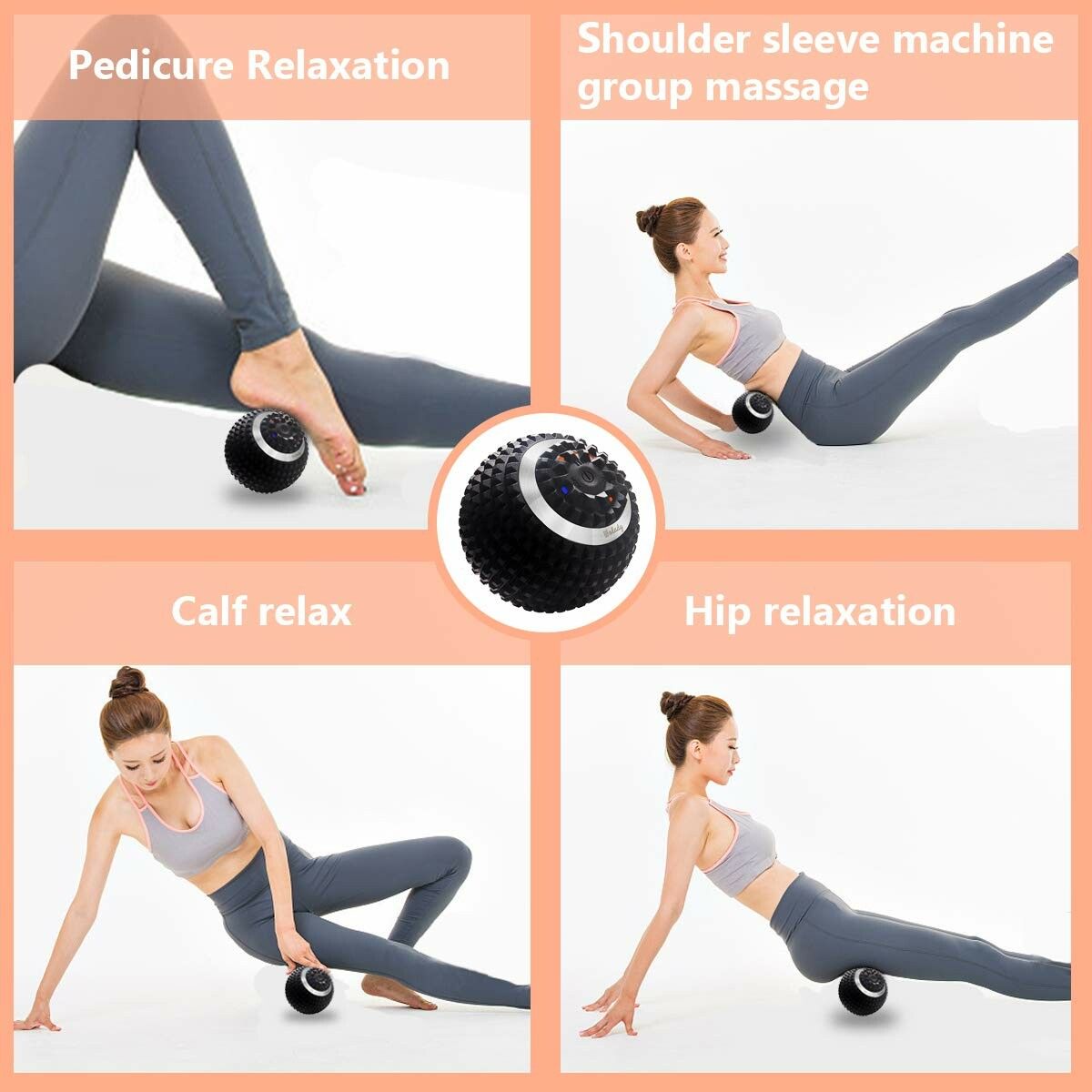 Vibrating Massage Ball 4 Speeds High Intensity Rechargeable Vibration ...