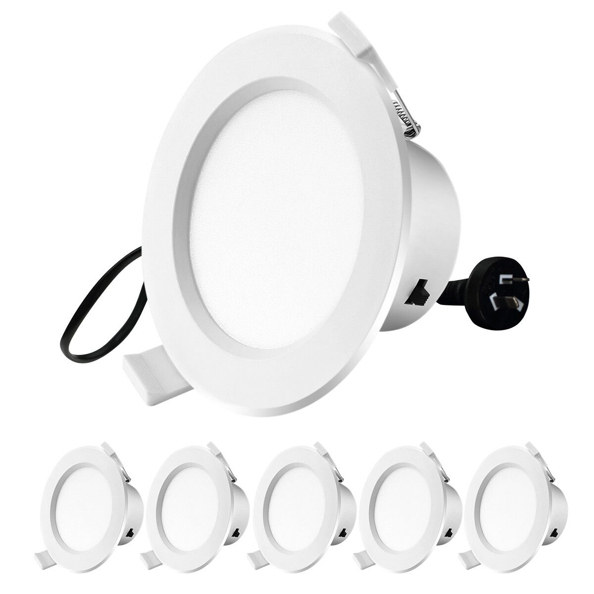 6x LED Downlight Kit 9W 90MM Ceiling Bathroom CCT Changeable Colour ...