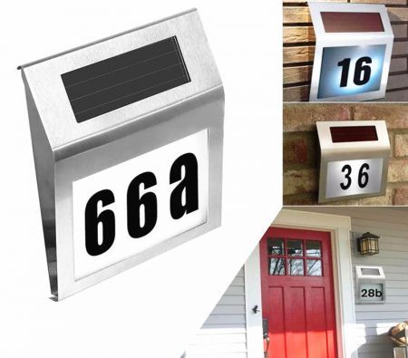 Solar Door Number Light LED House Signs