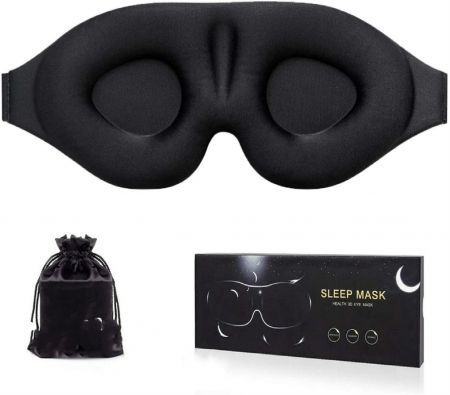 3D Contoured Sleep Eye Mask for Men and Women with Concave Molded Night ...