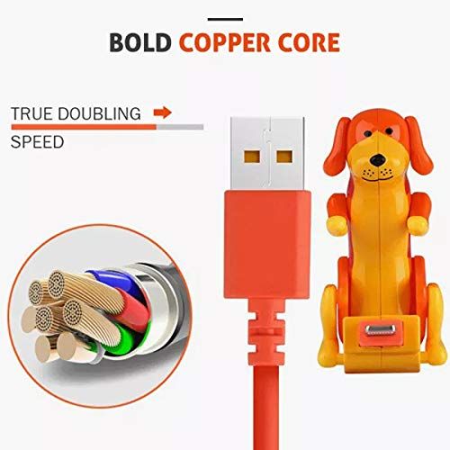 2pcs Stray Dog Charging Cables (Type-C and Lightning, Orange+ White ...