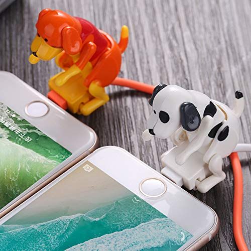 2pcs Stray Dog Charging Cables (Type-C and Lightning, Orange+ White ...