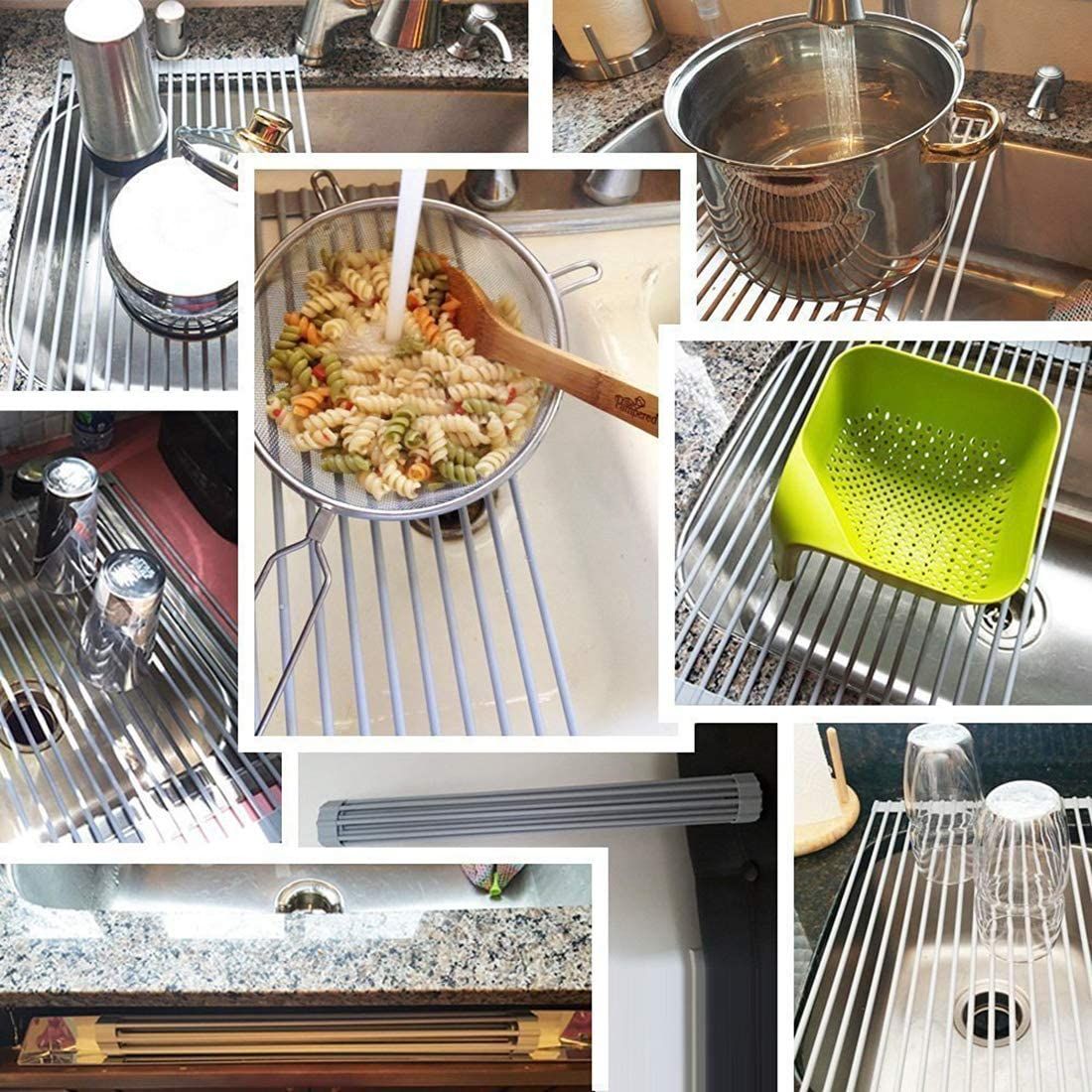 Over The Sink Dish Drying Rack Multipurpose Roll up Dish Drying Rack ... Over The Sink Dish Drying Rack Multipurpose Roll up Dish Drying Rack ...