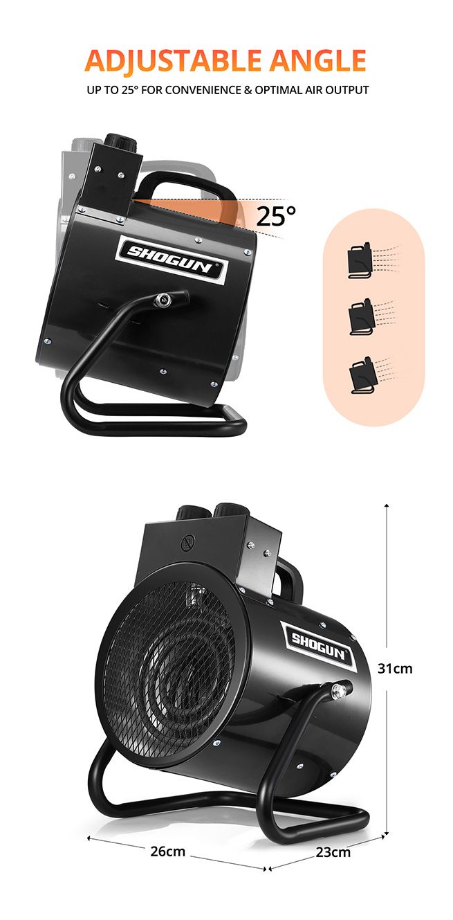 2 in 1 2000W Portable Electric Heater Industrial Fan Heater ...