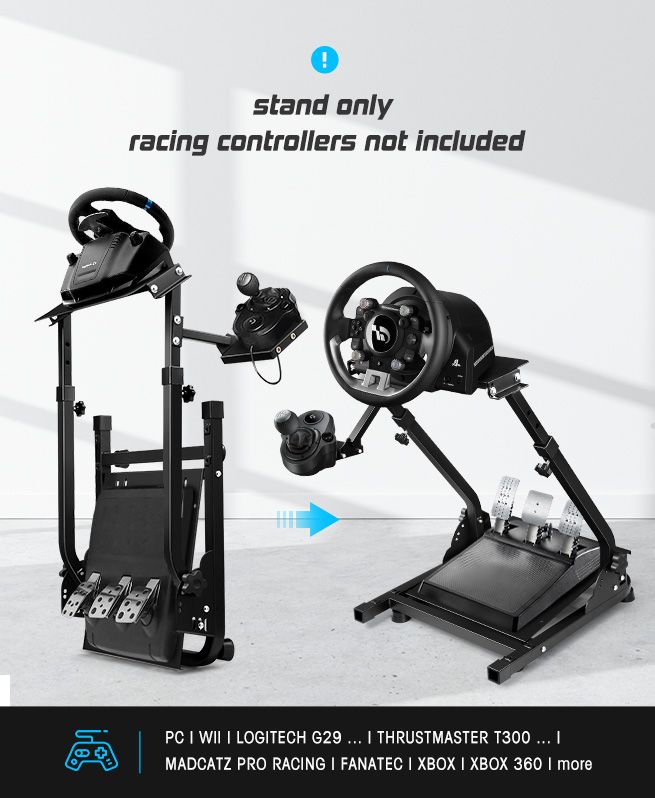 Adjustable Gaming Racing Simulator Steering Wheel Stand for Logitech ...