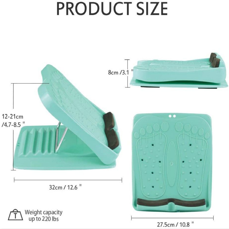 Under Desk Footrest Calve Stretcher 5 Positions Adjustable Slant Board ...