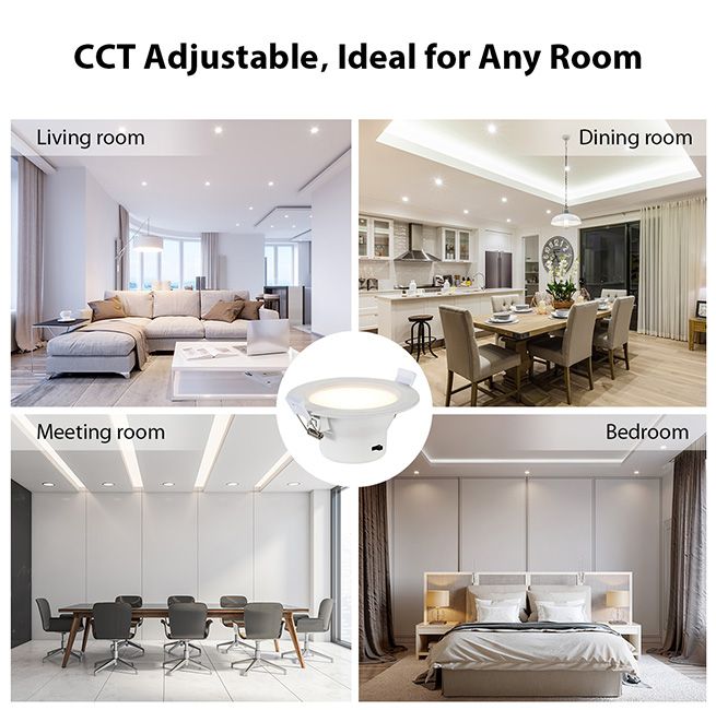 10x LED Downlight Kit Ceiling Bathroom Tri-colour CCT Changeable ... 10x LED Downlight Kit Ceiling Bathroom Tri-colour CCT Changeable ...