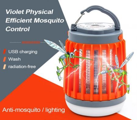 3 In1 LED USB Solar Power Mosquito Killer Lamp Protable Lantern Outdoor ...