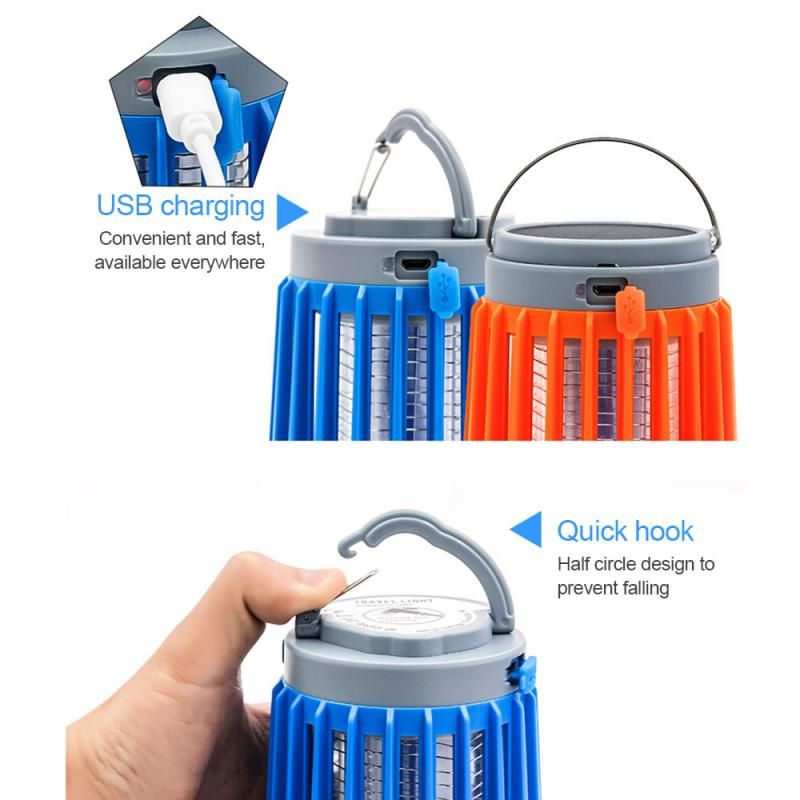 3 In1 LED USB Solar Power Mosquito Killer Lamp Protable Lantern Outdoor ...