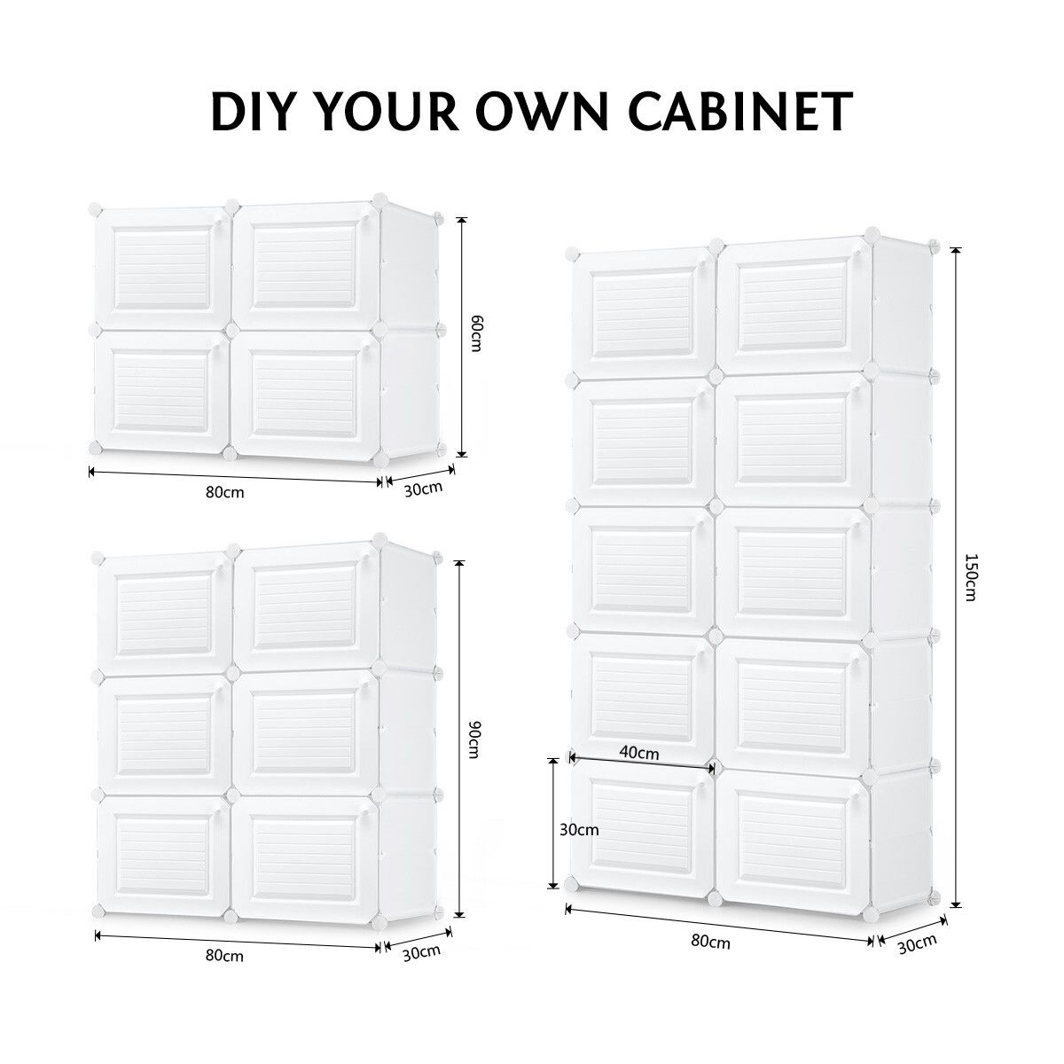 40 Pairs Stackable Shoe Storage Box Organiser Cube DIY Shoe Cabinet ...