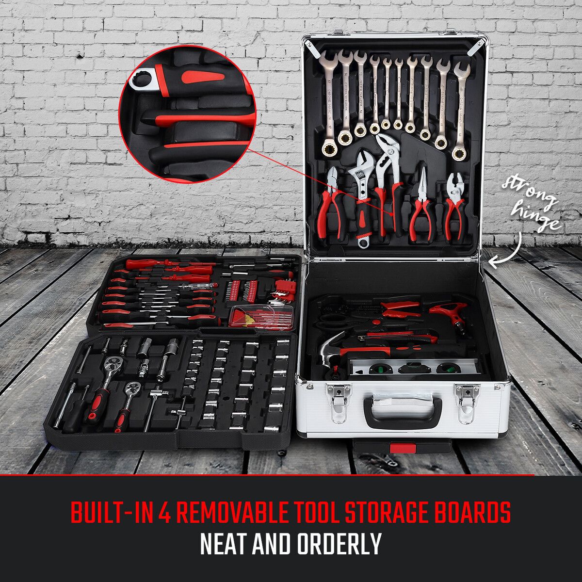 1375 Piece Tool Box Tool Kit Trolley Case Storage Toolbox Tool ...