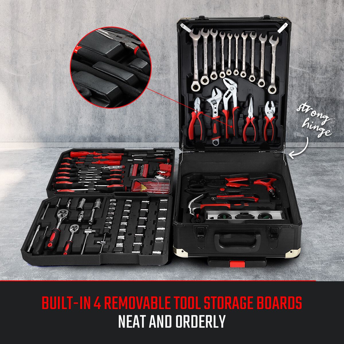 1375 Piece Tool Box Tool Kit Trolley Case Storage Toolbox Tool Set ...