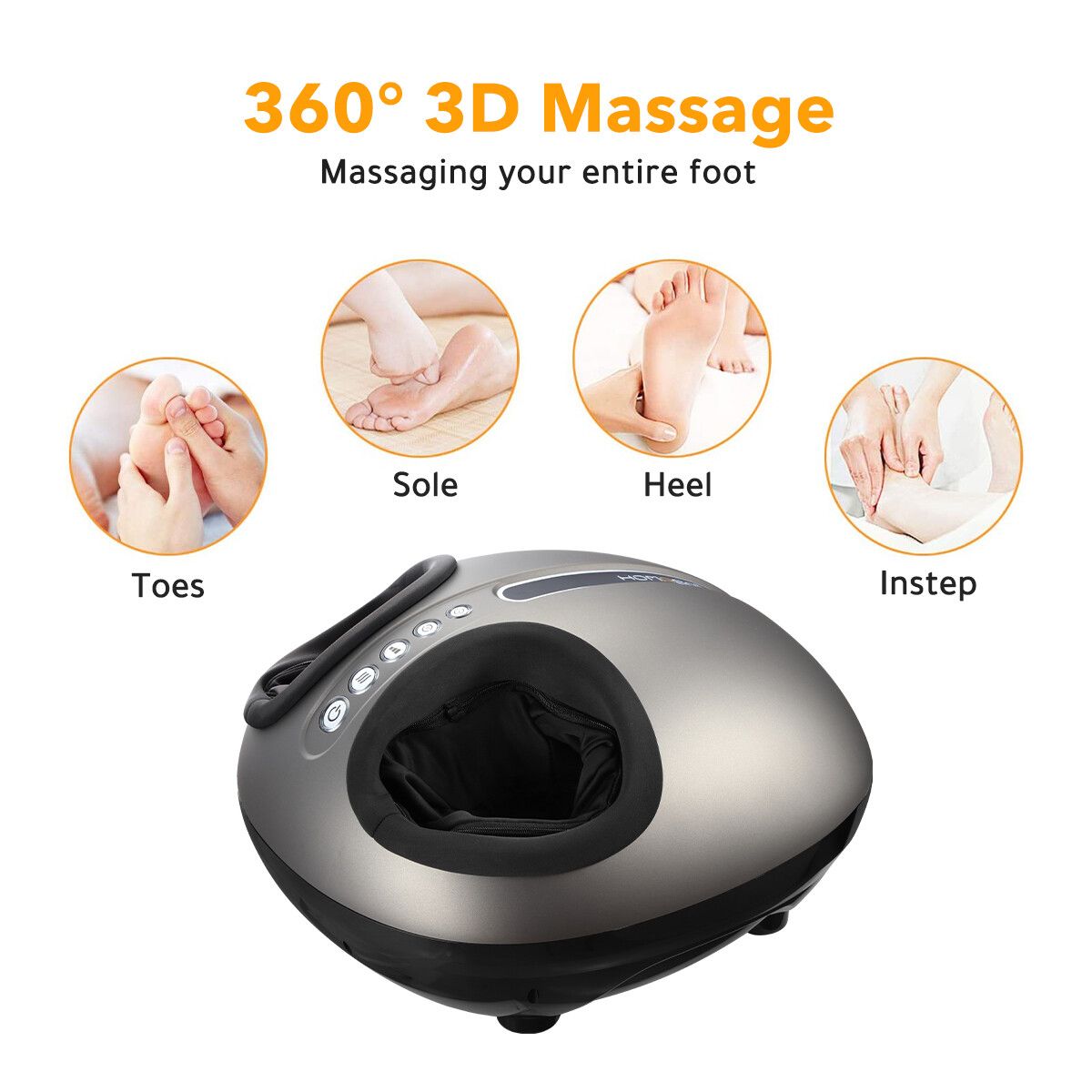 HOMASA Shiatsu Foot Massager Foot Massage Machine with Heat Deep ...
