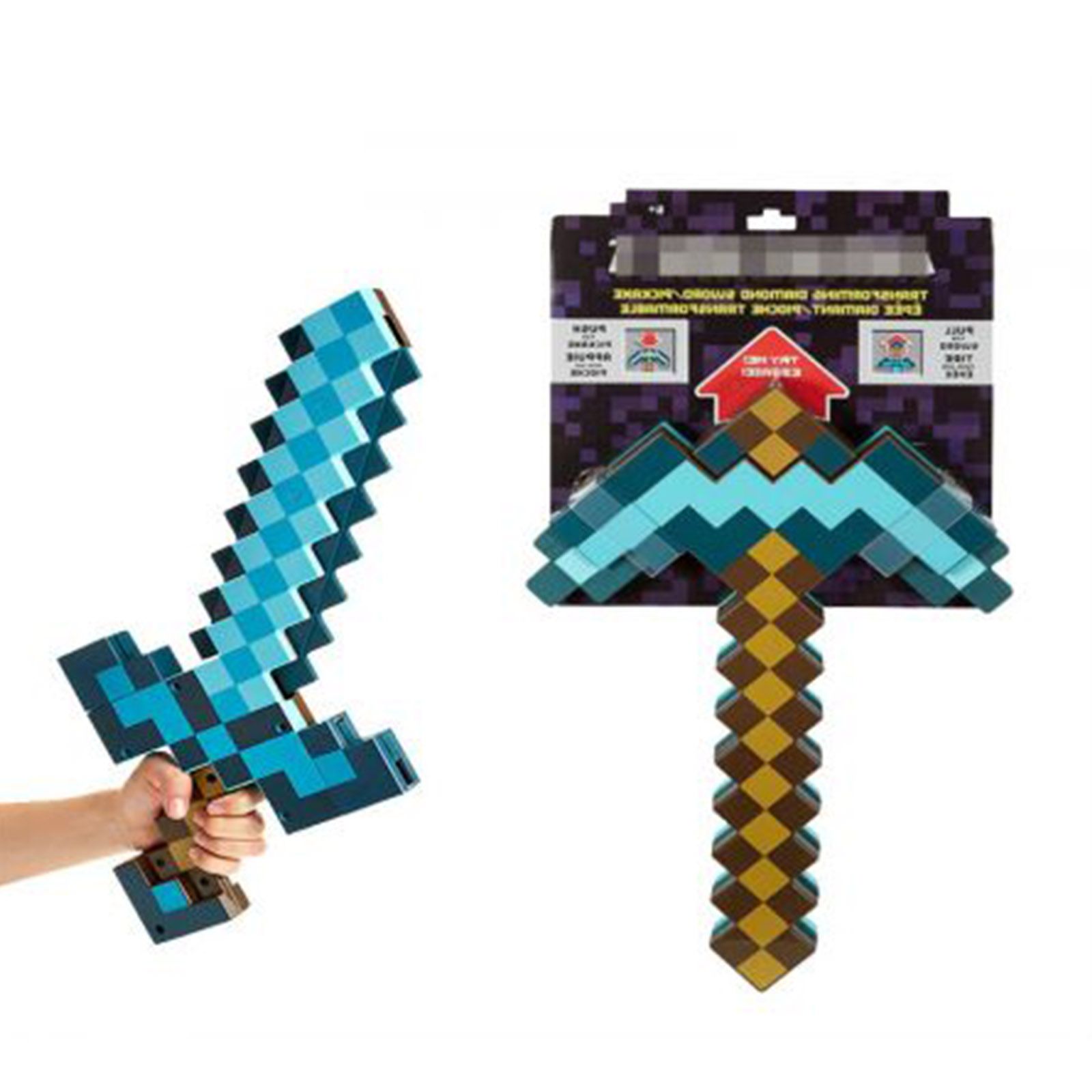 2 in 1 Minecraft Transforming Sword & Pickaxe
