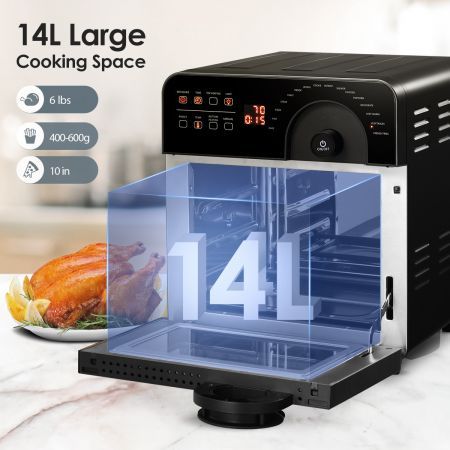 Multifunction 14L Air Fryer Convection Toaster Oven 16 Cooking Presets ...