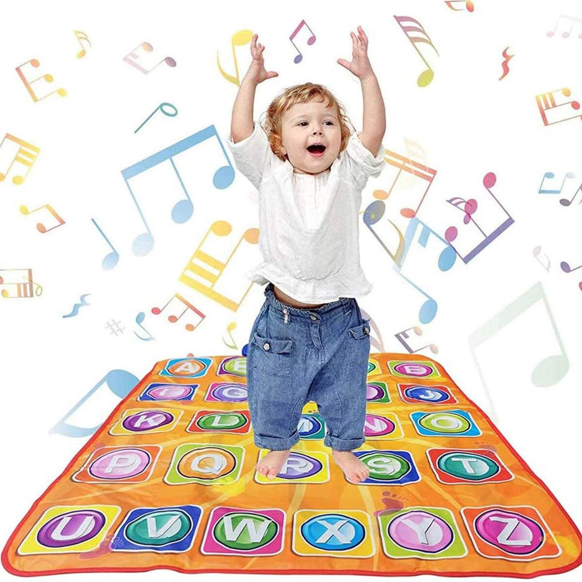 Kids Music Dance Mat Numbers Alphabets Music Play Mat Leaning Toy ...