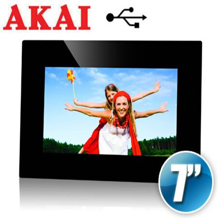 Akai 7" Digital Photo Frame with USB + Built-in Card Reader