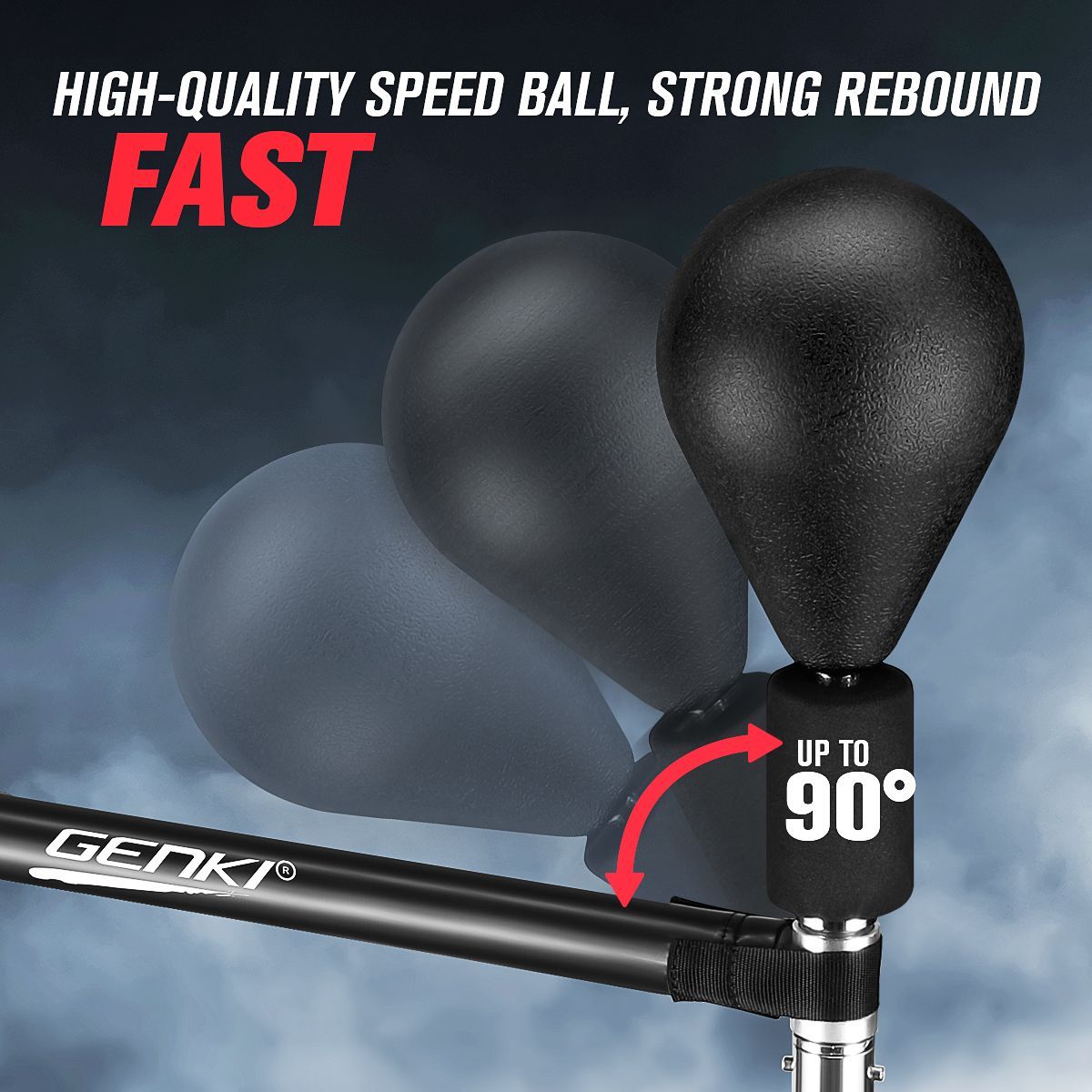 Genki Free Standing Punching Boxing Kicking Bag Stand Adjustable Height ...