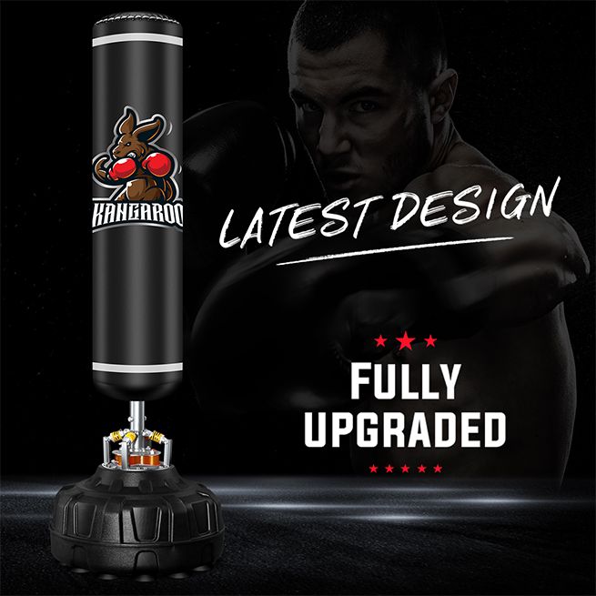 Genki 185cm Hydraulic Free Standing Punching Boxing Kicking Bag Stand ...