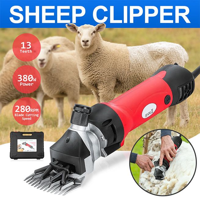 2800RPM Electric Sheep Wool Shear Clipper Livestock Hair Grooming Kit ...