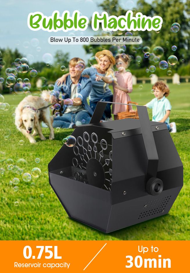 Portable Bubble Machine Electric Auto Bubbling Maker Party Supplies ...
