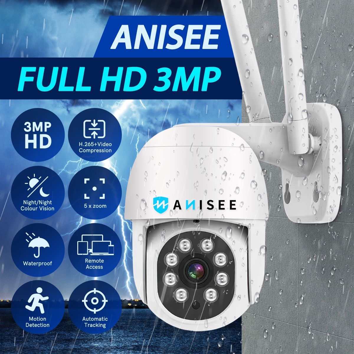 Anisee IP Camera Wireless Home Security System CCTV Installation ...