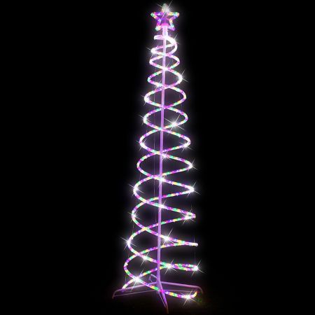 Stockholm Christmas Trees Spiral Tree LED Ropelight 1.8m 7 Flash Modes ...