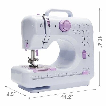 Electric Sewing Machine & extension table Portable Mini with 12 Built ...