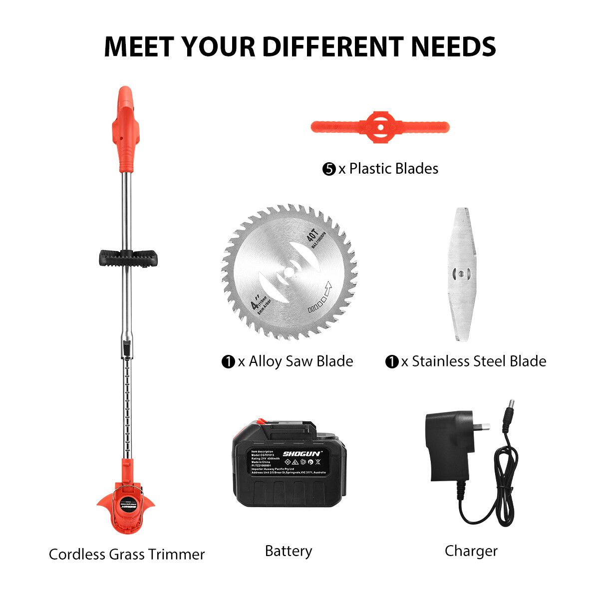 Whipper Snipper Cordless Grass Trimmer Electric Strimmer Garden Tool ...