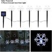 White Christmas Pathway Lights Solar Powered, Snowflake Lights with ...