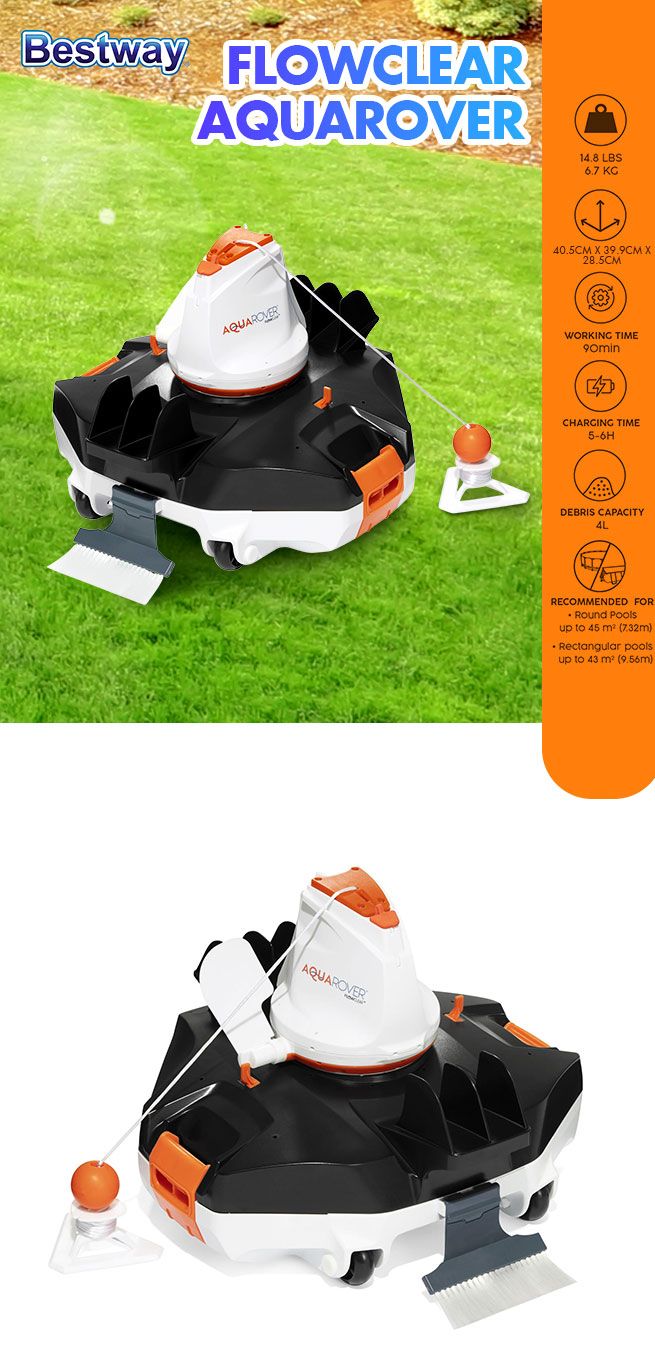 Bestway Flowclear Aqua Rover Automatic Pool Cleaner Autonomous Cleaning ...