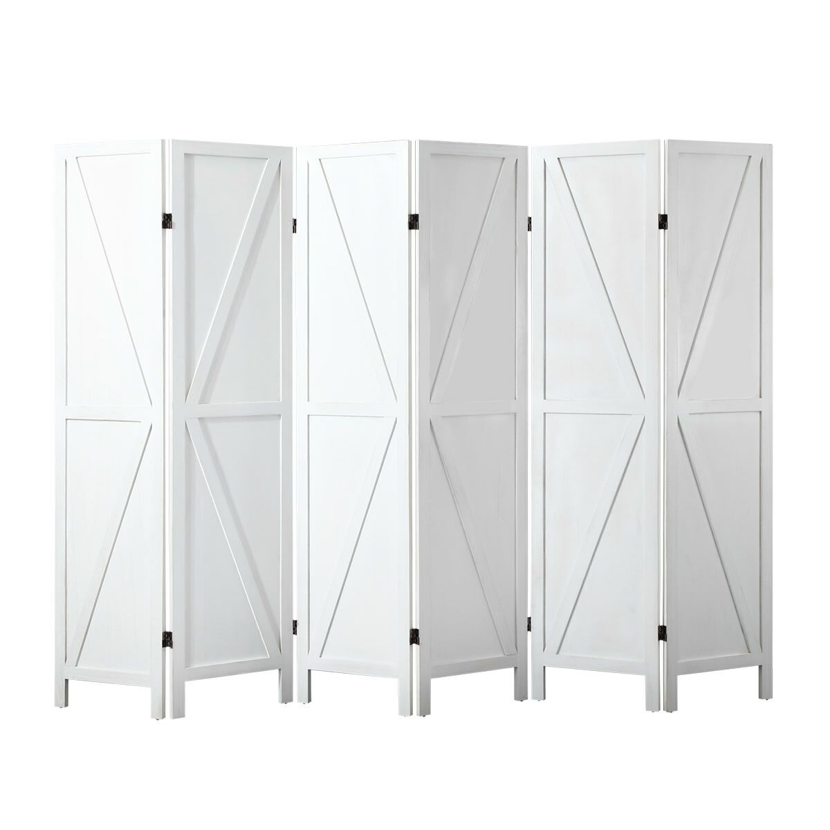 6 Panel Room Divider Screen Privacy Separator Partition Stand Timber ...
