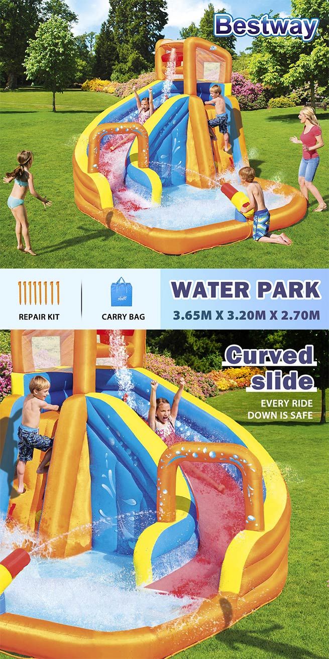 Bestway Inflatable Splash Water Park Adventure Water World Play Center ...