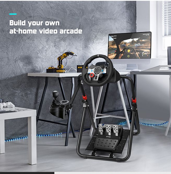 Sim Racing Wheel Stand Foldable Simulator Bracket Gaming Accessories ...