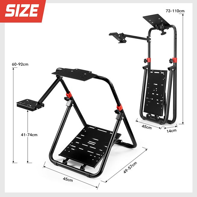 Sim Racing Wheel Stand Foldable Simulator Bracket Gaming Accessories ...