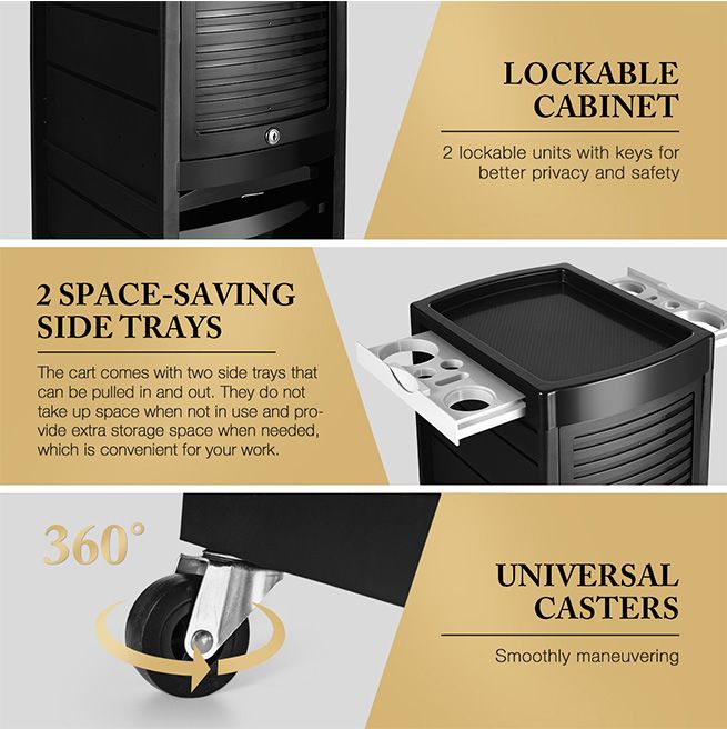 Salon Storage Trolley Tool Cart Hairdressing Furniture Rolling on ...