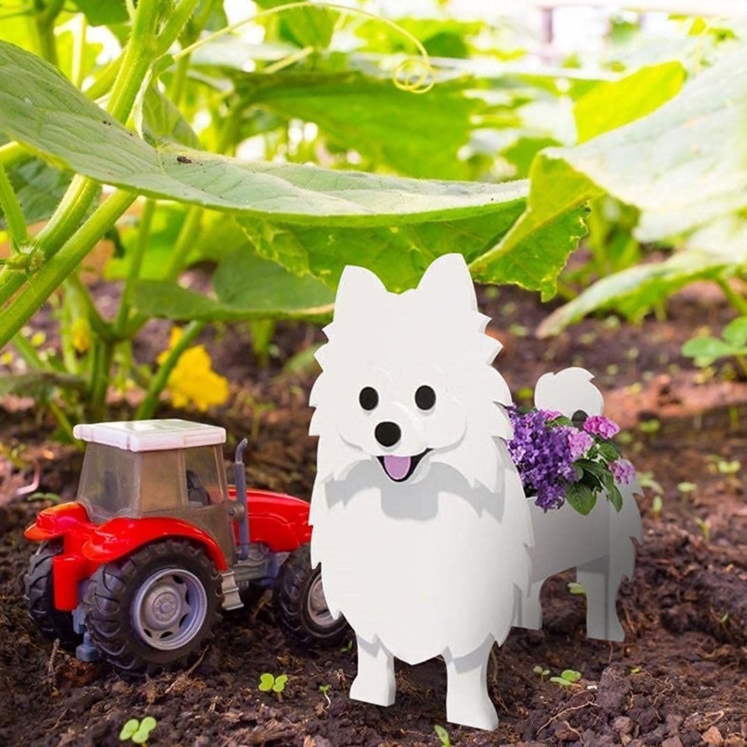 Pomeranian Dog Planter Plant Pot Dog Shape Flower Pot Cute Animal ...
