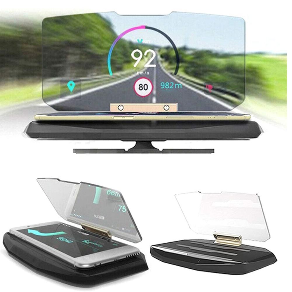 16.5cm multi-color car HUD recessed to remove glare and clear HUD ...